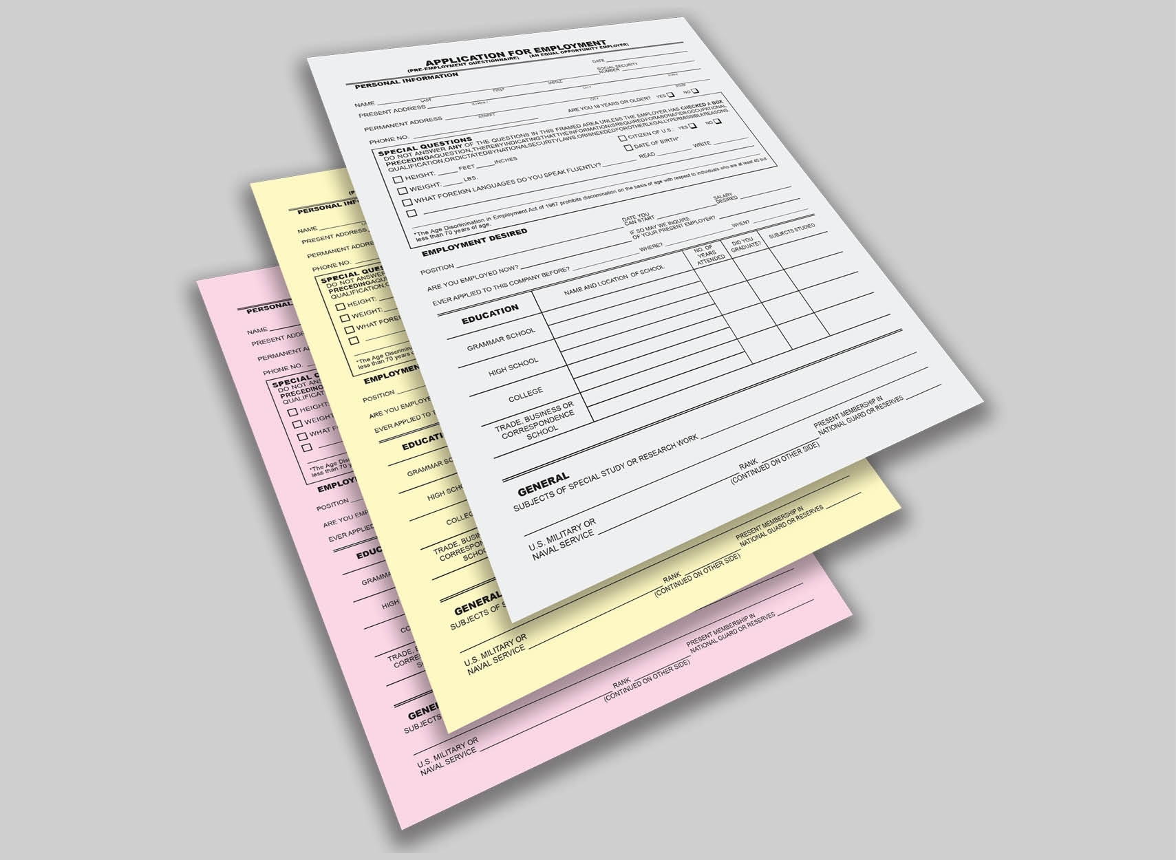 3-Part Carbonless NCR Forms | www.cardwellprinting.com
